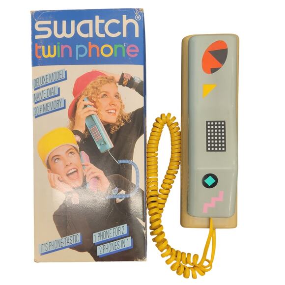Swatch | Office | Vintage Swatch Twin Phone Deluxe Model With Box ...